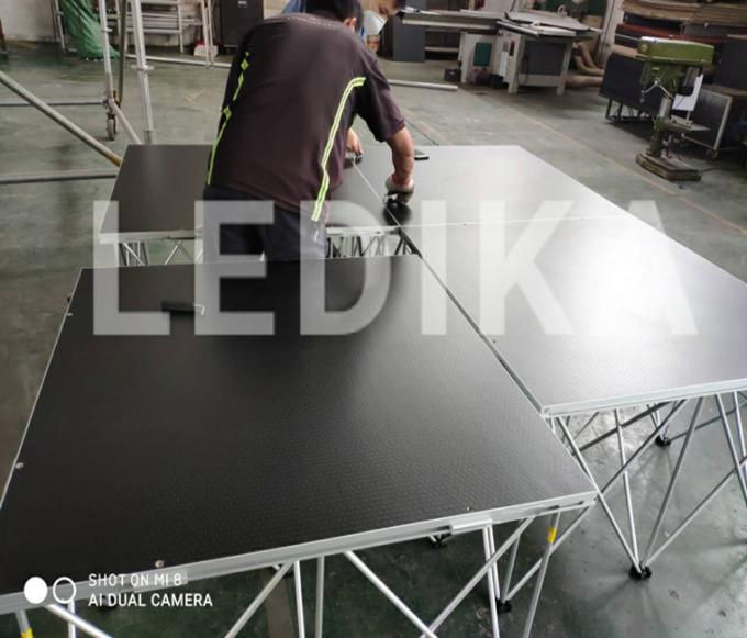 Folding Aluminum Stage Platform Collapsible Convenient 200mm - 800mm Height
