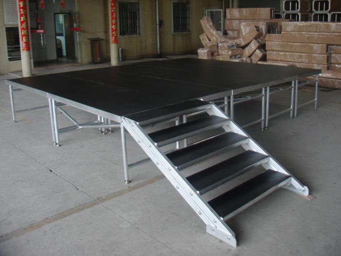 Adjustable Height Aluminum Stage Platform Plywood Waterproof 1*2m