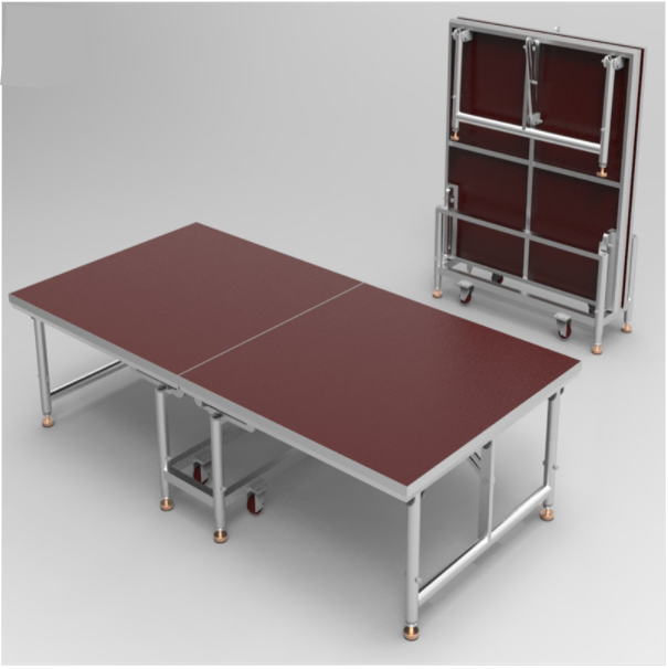 400KG Loading Portable Stage Platform Aluminum Folding Mobile Concert Stage