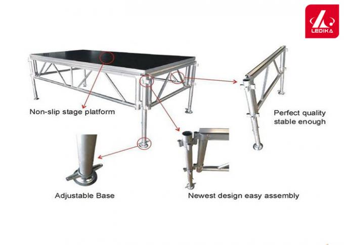 Concert Event Mobile Aluminum Modular Stage Platform 18mm Antiskid ...