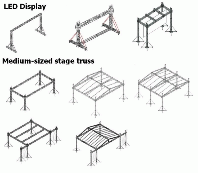 Square Aluminum Stage Roof Truss Structure For Concerts