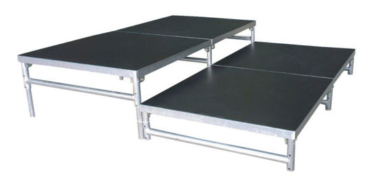 Small Portable Aluminum Stage Platform Folding Stage 18mm Black