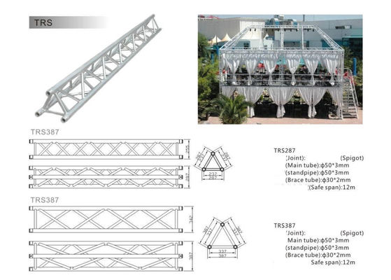 Professional Box Truss System Stage Trussing Diameter Ø 50mm