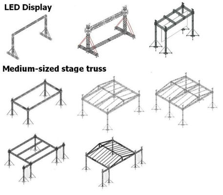 Dragon Goal Post Truss Stand , Square Flat Exhibition Truss System