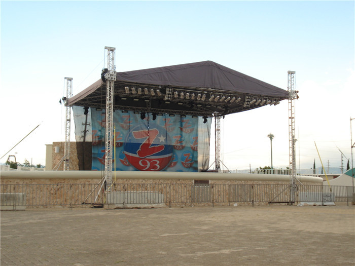Retractable Aluminum Global Stage Roof Truss System / Lighting Truss ...