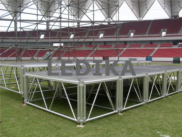 Portable Aluminum Stage Plattorm Simple Assemble Stage Adjustable Basement