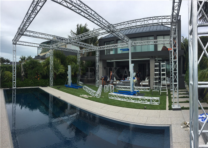 Fireproof 300x300 Mm Stage Aluminum Square Bolt Truss System For Events ...