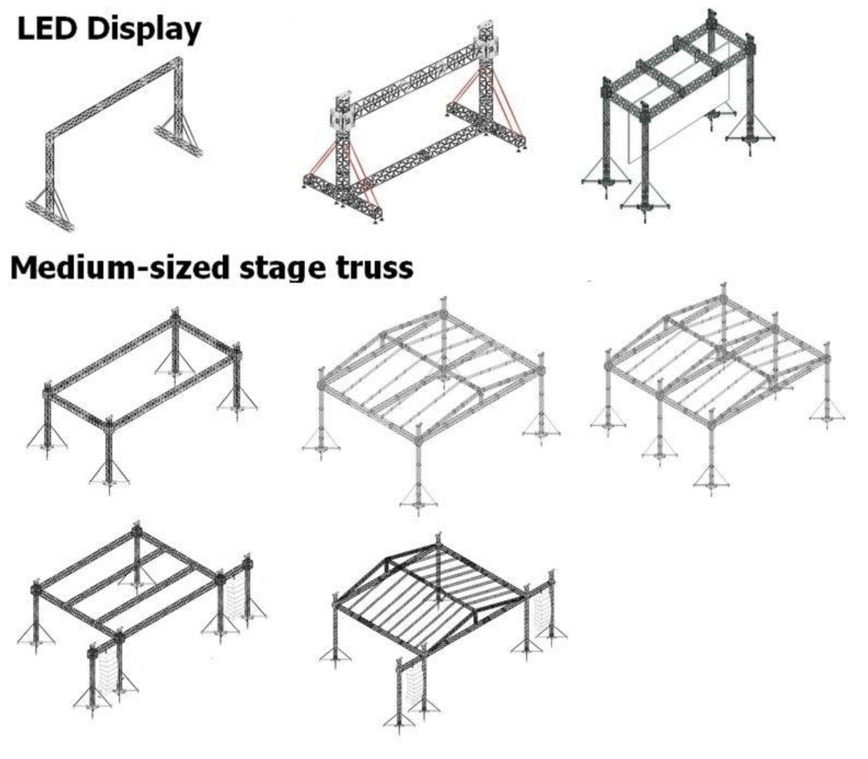 Aluminum Outdoor Event Truss System Concert Roof Stage Riser Platform ...