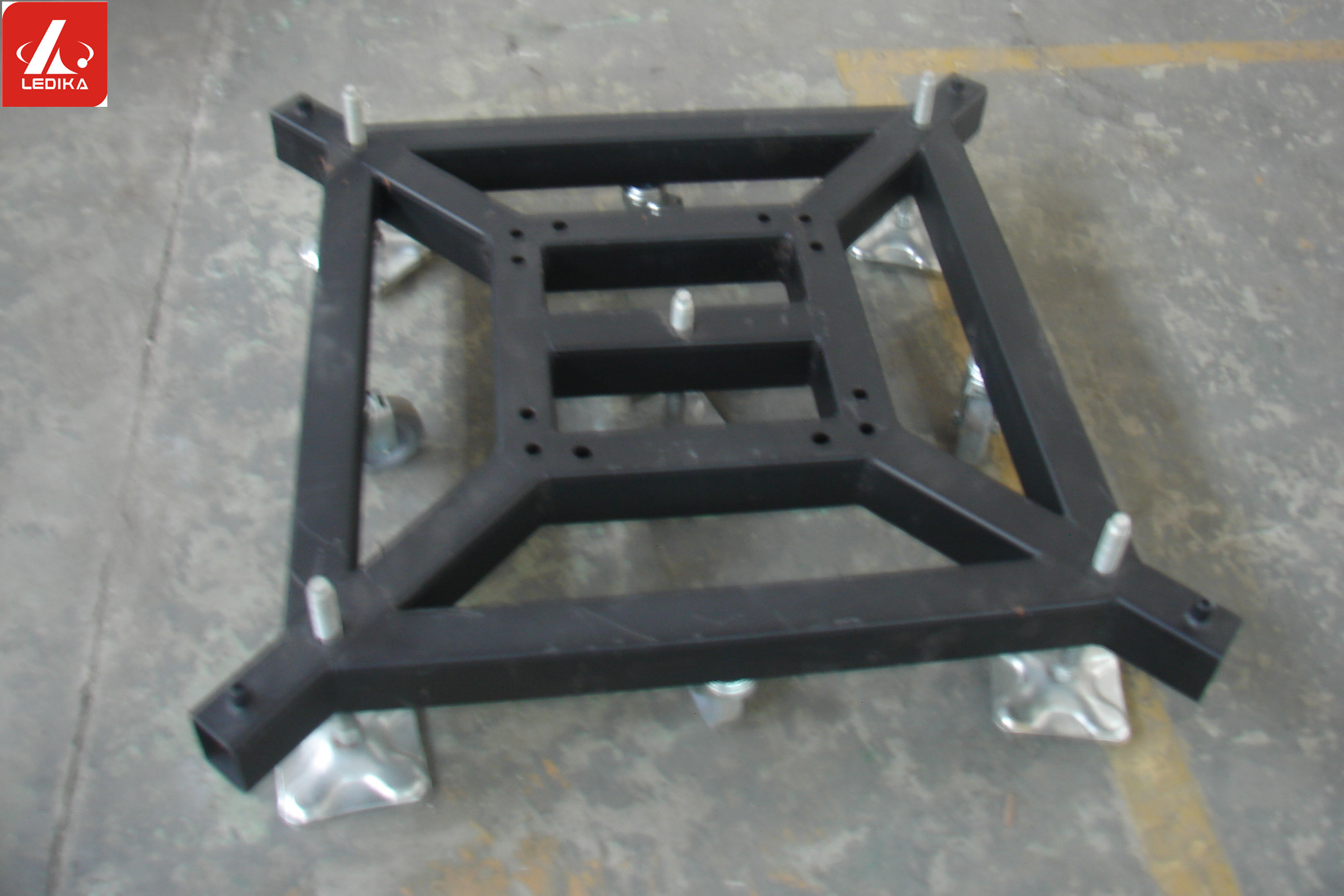Removable Stage Truss Systems Lift Steel Base Plate With Wheels ...