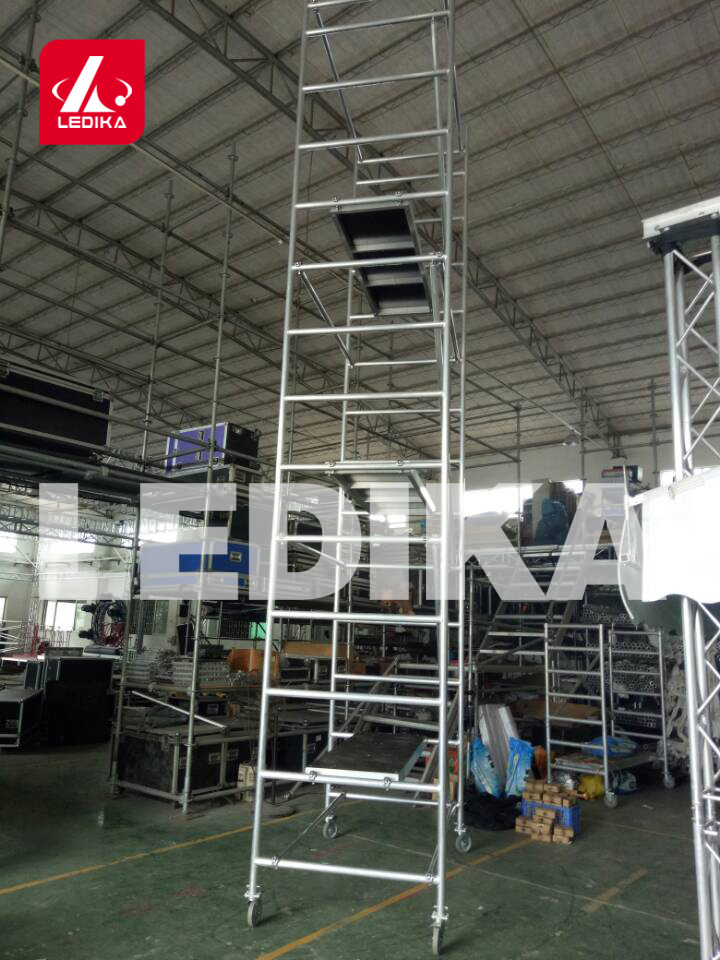 Folding Step Bench Working Platform Aluminum Layer Truss Protable Work ...