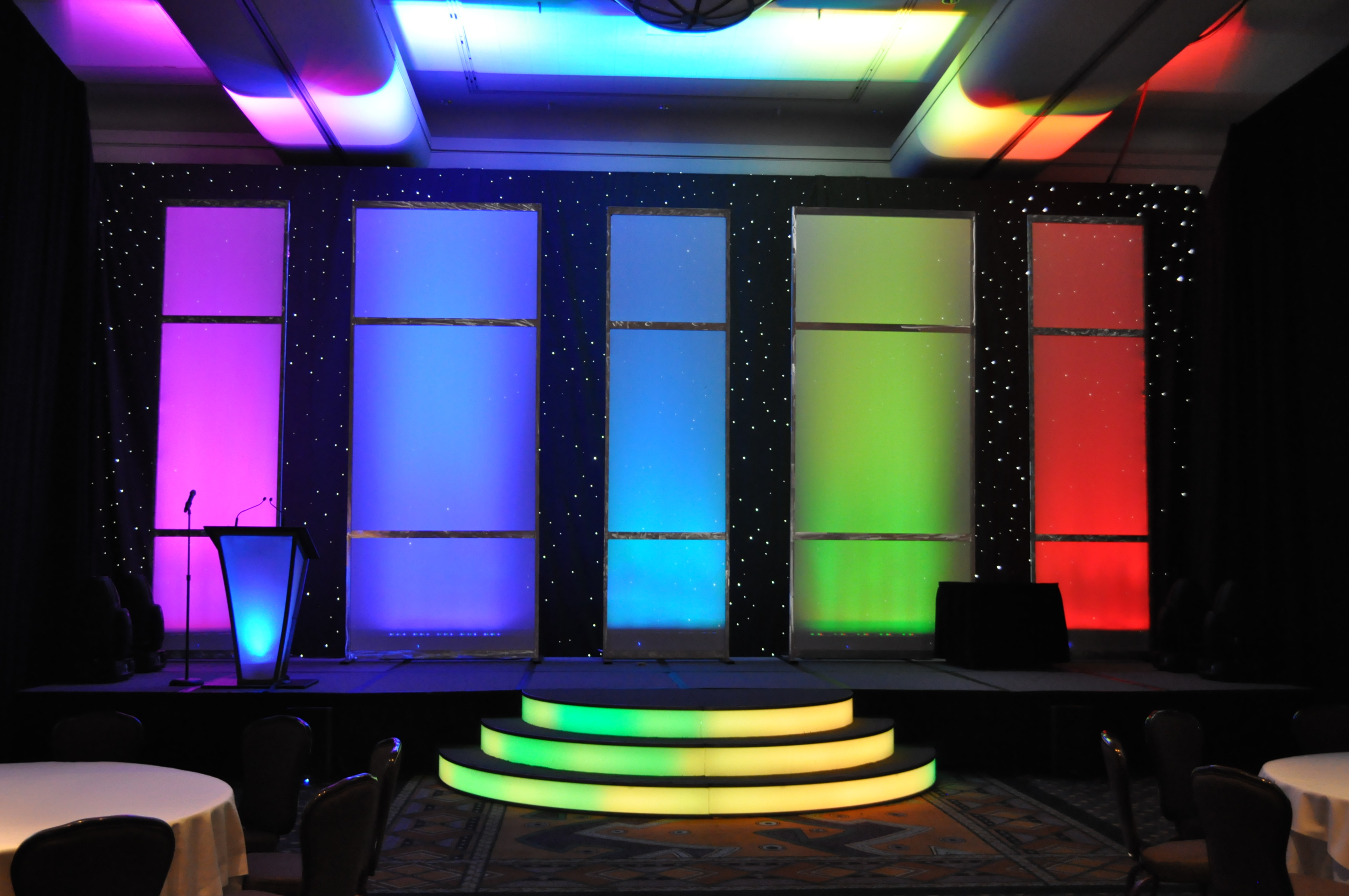 Black / Silver Cuttable Aluminum Stage Platform Horizontal Removable ...