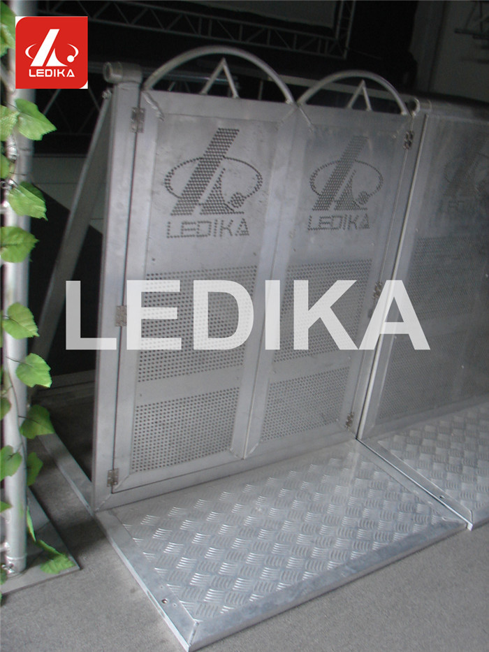 Explosion Proof Fence 6082 T6 Folding Crowd Control Stands Customized Color