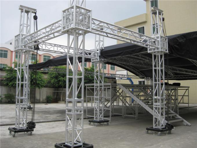 Unique Aluminum Square Truss Structure , Event Stage Lights Exhibition ...